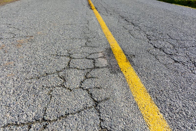 Old and Broken Highway Pavement Abstract Texture Close Up Stock Image ...