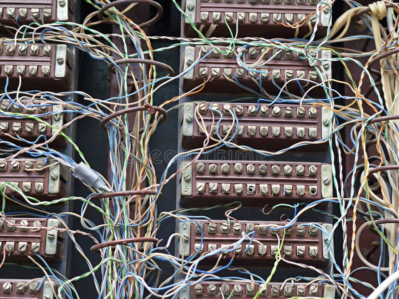 Image Old Telephone Switchboard Closeup Stock Image - Image of objects ...