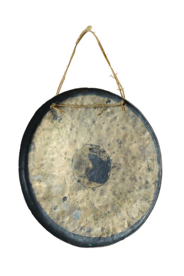 The Image of the Old Traditional Gong. Stock Image - Image of gold ...