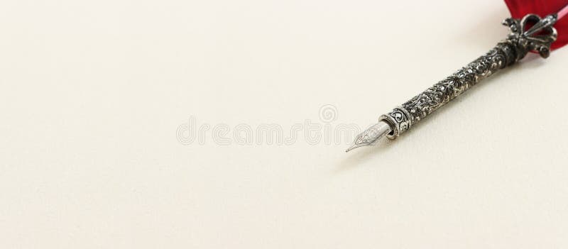 Image of Old Vintage Ink Pen Stock Photo - Image of design, element ...