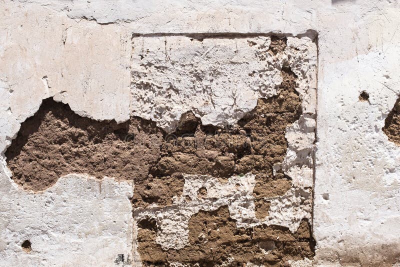 Image of a Old Wall Made of Mud. Traditional Stock Photo - Image of ...