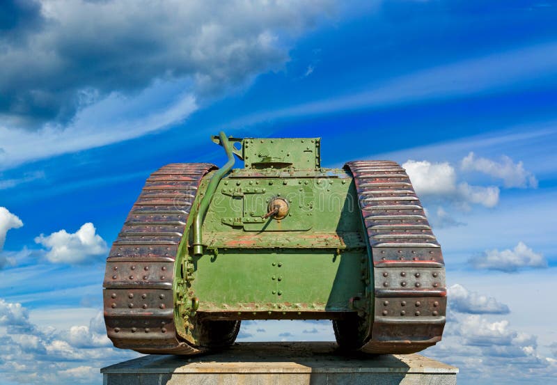 Image of One Old Tank Close-up Stock Photo - Image of armor, fight ...