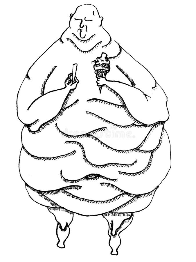 One of the Seven Sins is Gluttony! Graphic Image Stock Illustration ...