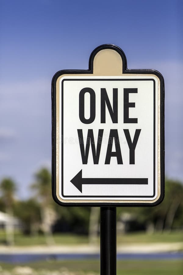 An Image of a One Way Road Sign Stock Photo - Image of business, career ...
