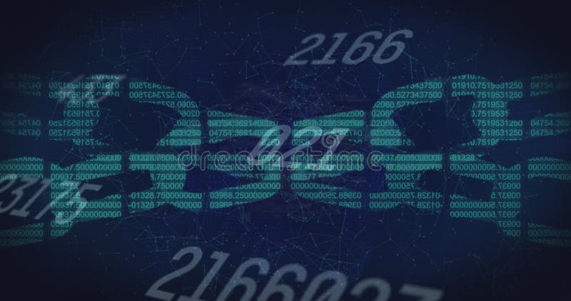 Image of Online Security Padlock and Chains with Numbers Changing Stock ...