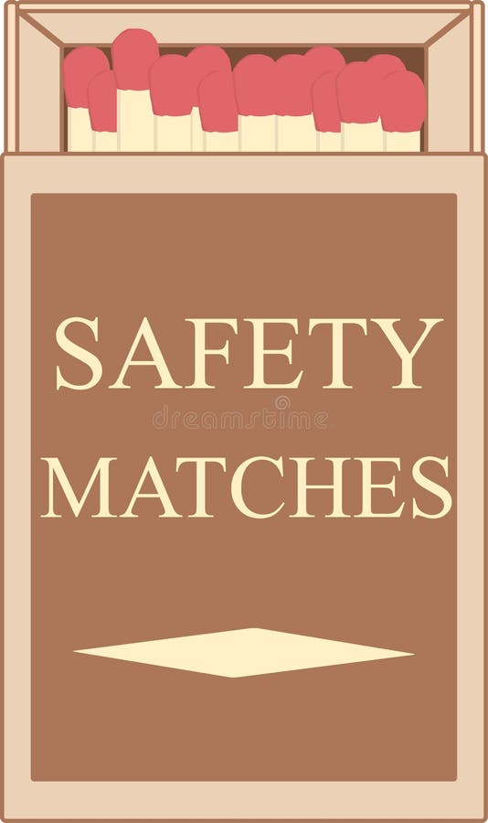 Safety matches in box stock vector. Illustration of equipment - 34580972