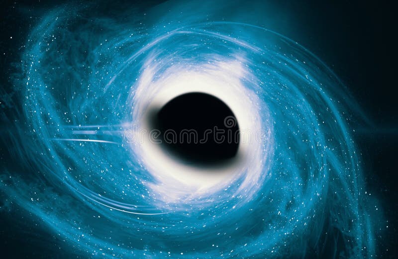 Image of Open Deep Space. Computer Model Black Hole Image Stock ...