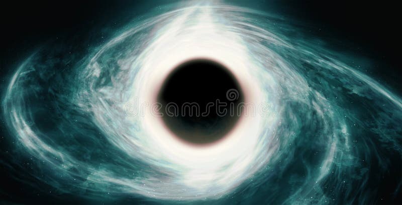 Image of Open Deep Space. Computer Model Black Hole Image Stock ...