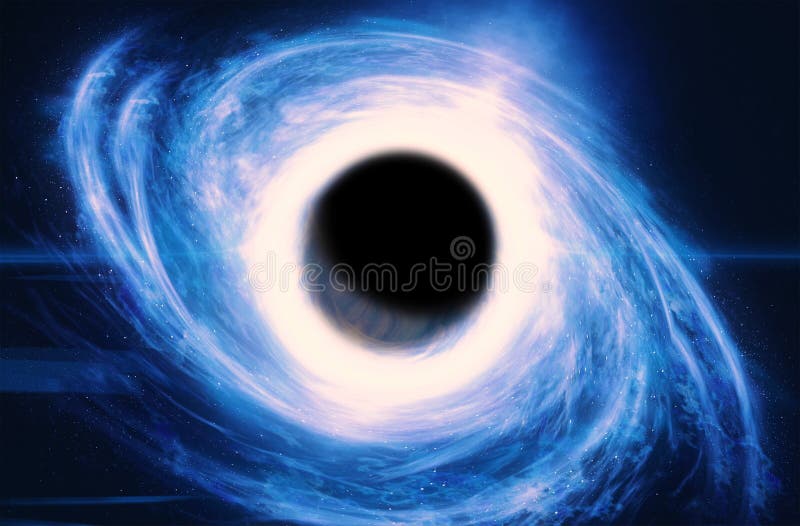 Image of Open Deep Space. Computer Model Black Hole Image Stock ...