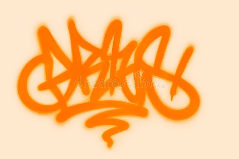 Image of Orange Graffiti Font Pattern, Suitable for Art Projects ...