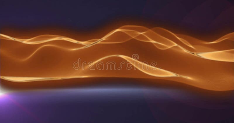 Image of Orange Light Waves Moving Up and Down Over Purple and White ...