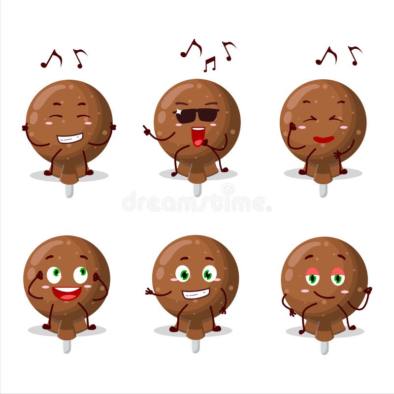 An Image of Orange Lolipop Wrapped Dancer Cartoon Character Enjoying ... An Image of Orange Lolipop Wrapped Dancer Cartoon Character Enjoying ...