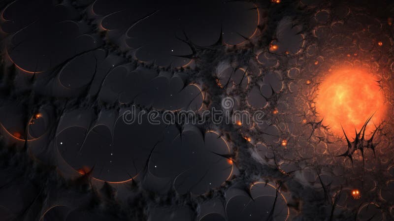 An Image of an Orange Star in the Middle of a Black Background Stock ...