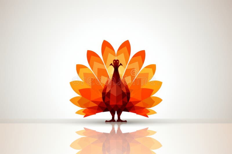 An Image of an Orange Turkey on a White Background Stock Illustration ...