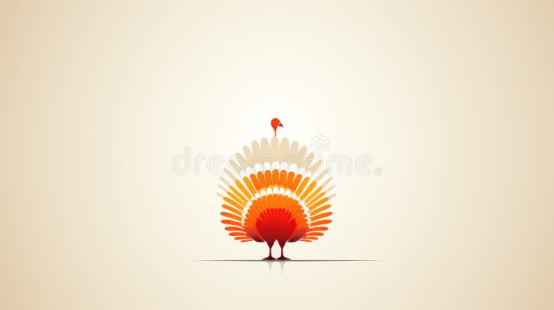An Image of an Orange Turkey on a White Background Stock Illustration ...
