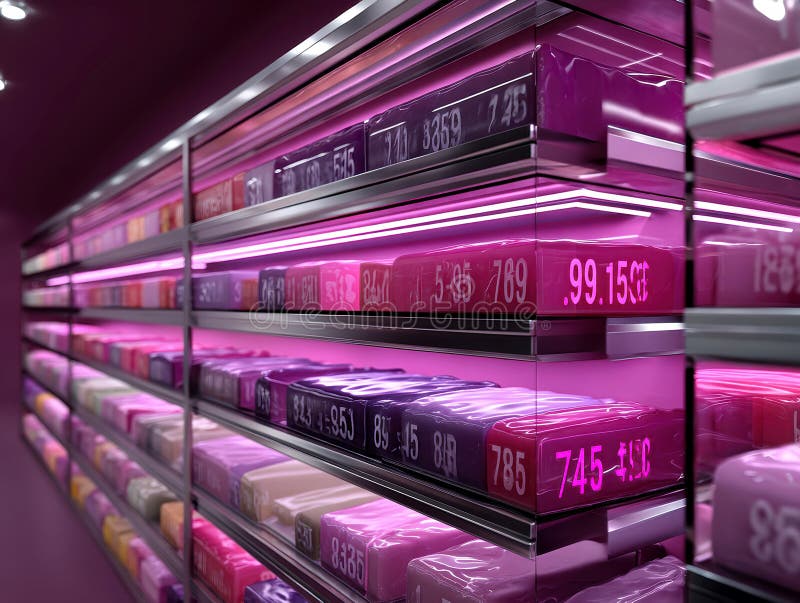 Image of an Organized, Color-coded Product Display Using Numbers for ...