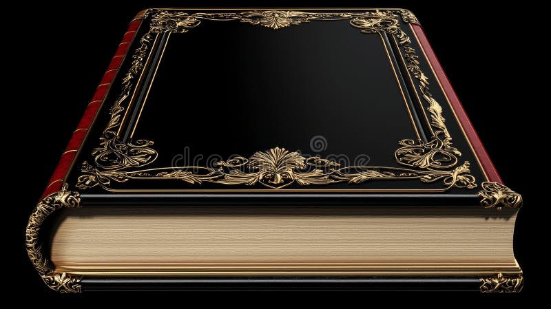 An Image of an Ornate Gold Panel Against a Red Background. Stock Photo ...