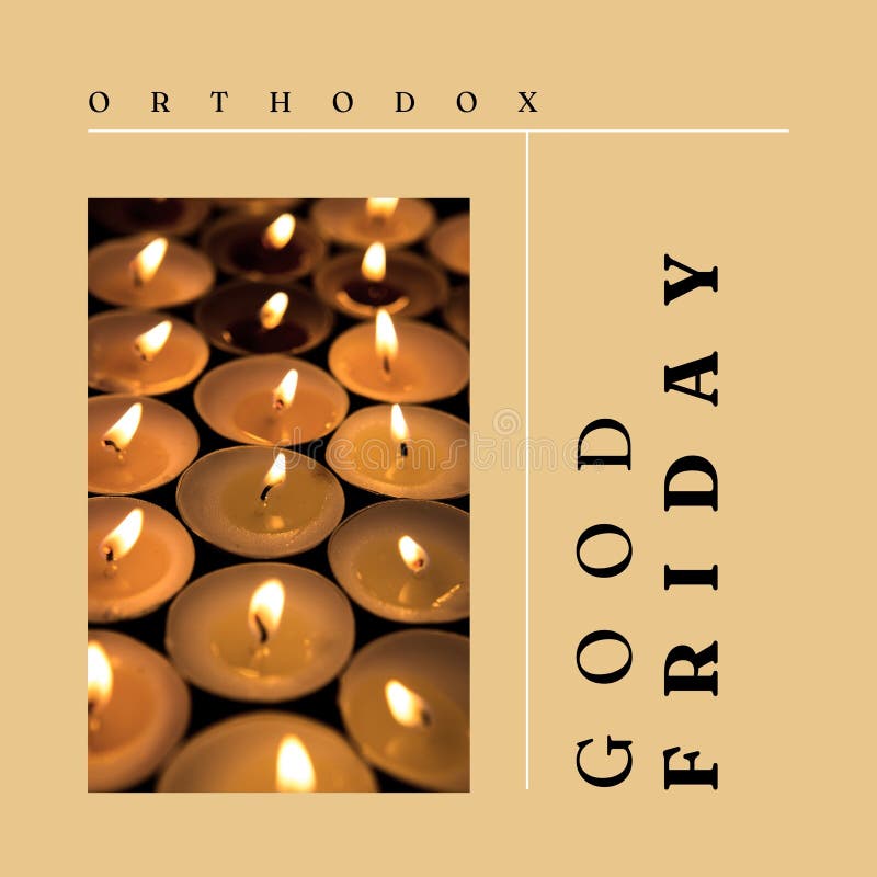 Image of Orthodox Good Friday Text Over Candles Stock Image - Image of ...