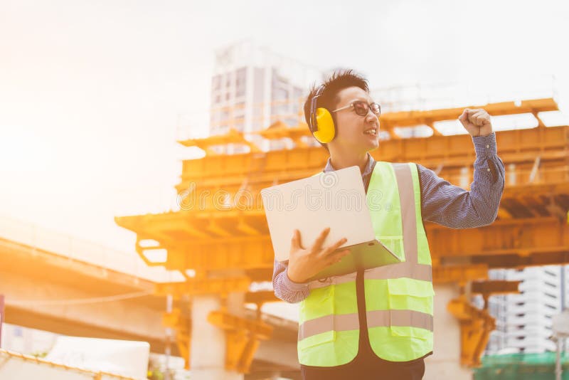 Image Outside the Industrial Construction Engineers in Yellow ...