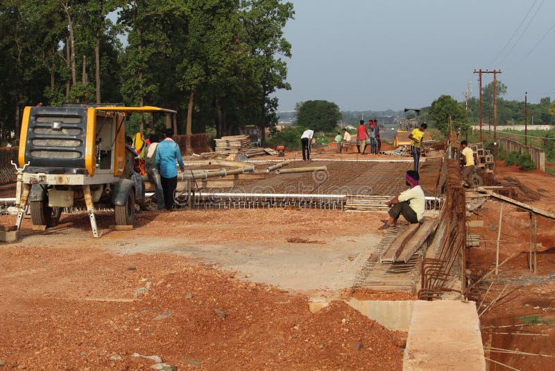 Overbridge Construction at National Highway Editorial Stock Image ...