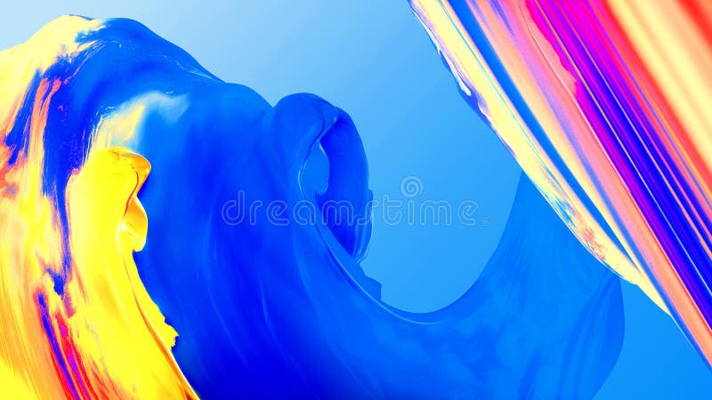 Feather Design with Red and Blue Colors. Stock Photo - Image of lines ...