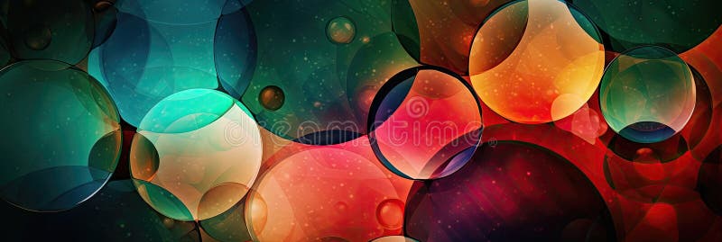 An Image of Overlapping, Translucent Circles in Various Hues Background ...