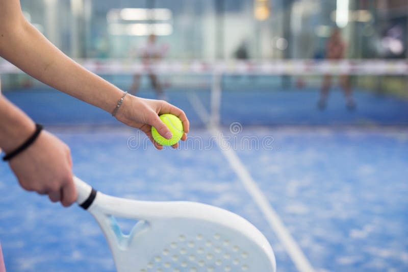Image of a Padel Racket and a Ball Stock Photo - Image of concentration ...
