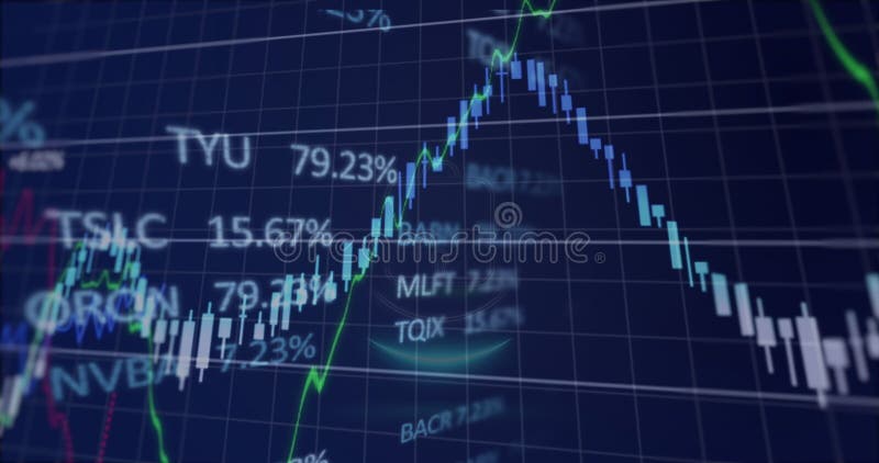 Image of Padlock in Circle Over Multiple Graph with Changing Numbers ...