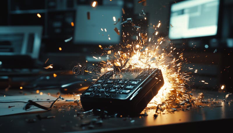 Image of a Pager that Explodes on a Table with Plastic and Metal Parts ...
