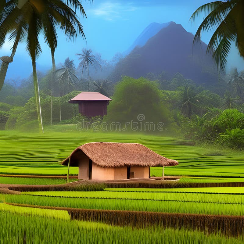 Paddy Landscape Stock Illustrations – 1,828 Paddy Landscape Stock ...
