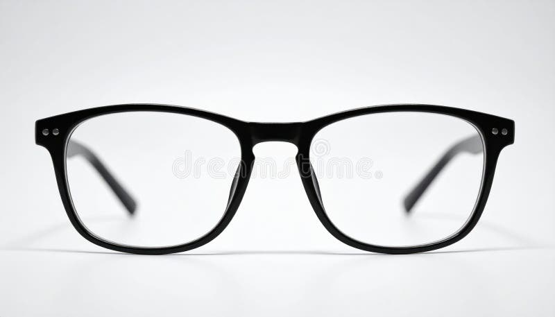 Elegant and Simple Black Eyeglasses Stock Photo - Image of prescription ...
