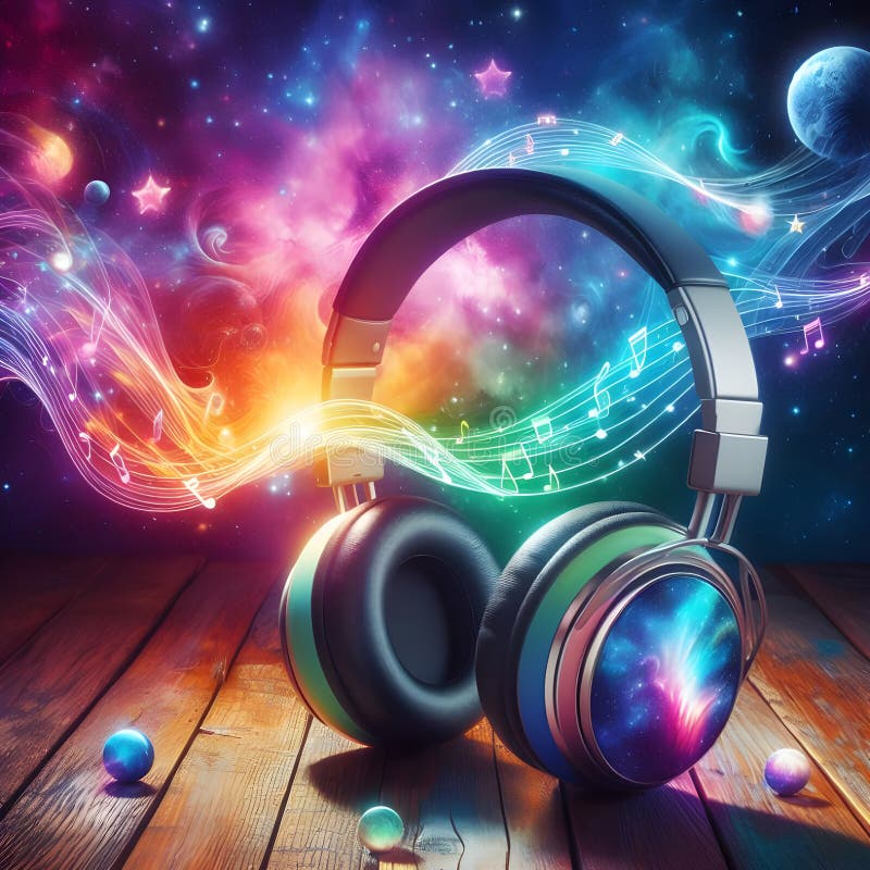 Image of a Pair of Headphones that Play the Music of the Cosmos in ...