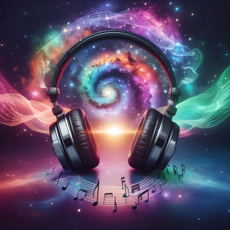 Image of a Pair of Headphones that Play the Music of the Cosmos in ...