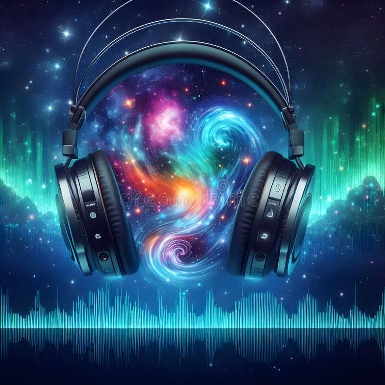 Image of a Pair of Headphones that Play the Music of the Cosmos in ...