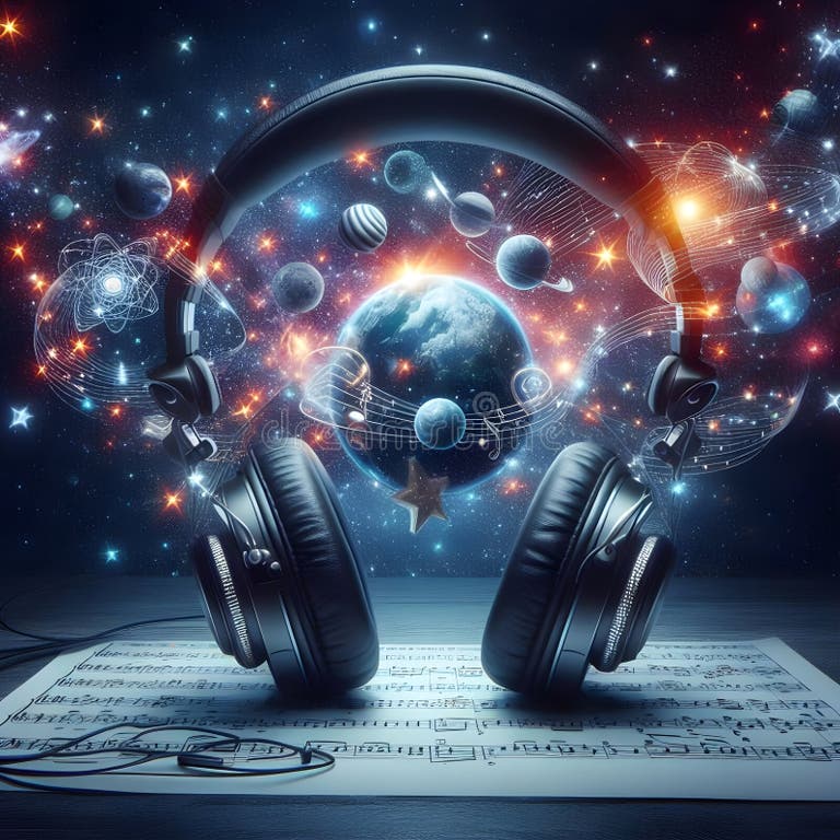 Image of a Pair of Headphones that Play the Music of the Cosmos in ...