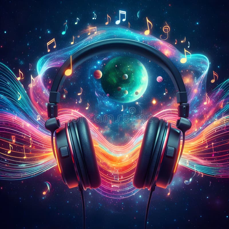 Image of a Pair of Headphones that Play the Music of the Cosmos in ...