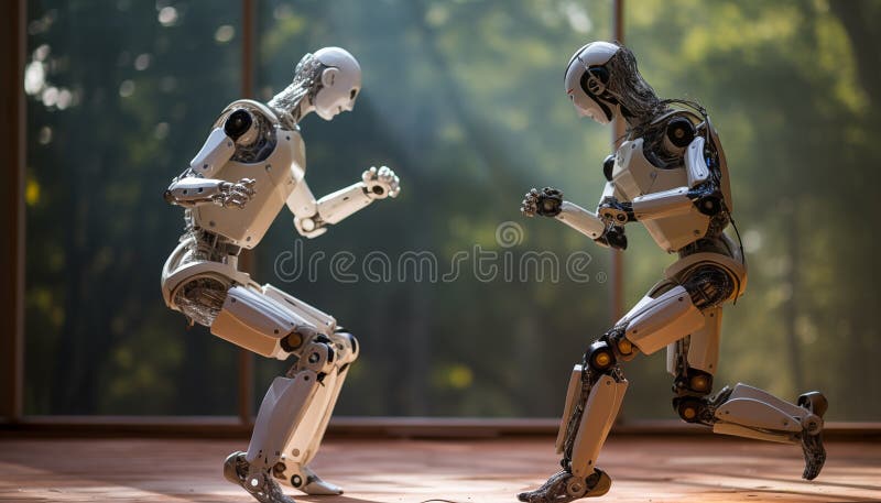 Robotic Dance Partners stock image. Image of competition - 335234809