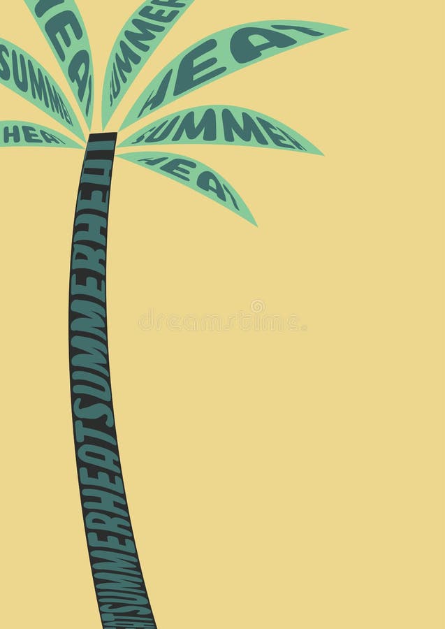 Image of a Palm Tree at Sunset. Brochure Design Template Vector. Flyer ...