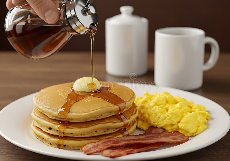 Maple Syrup Breakfast Stock Illustrations – 20,027 Maple Syrup ...