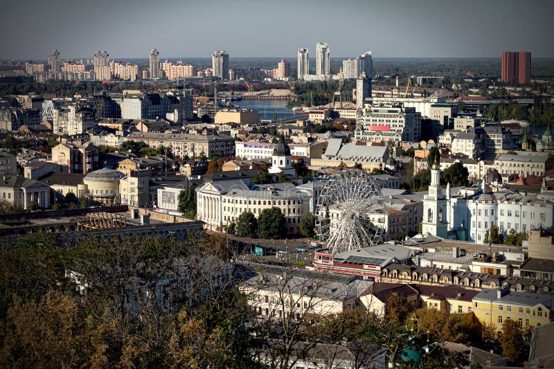 Image of a Panorama of the City of Kyiv As a Background or for ...