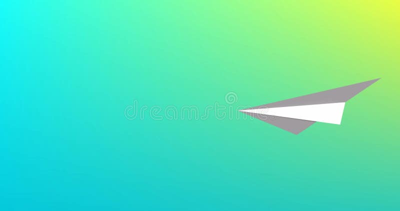 Image of Paper Plane Moving on Colourful Background Stock Illustration ...