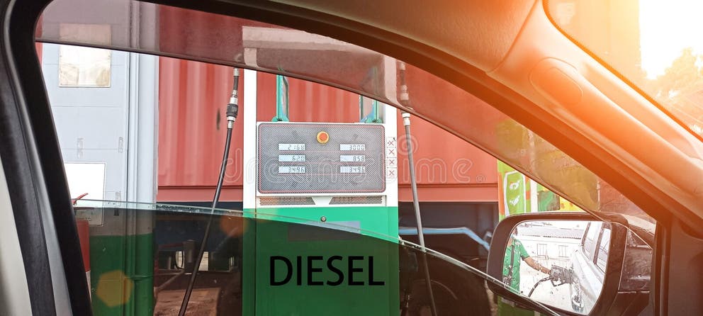 Image while Parking To Refuel, Refuel Diesel Stock Photo - Image of ...