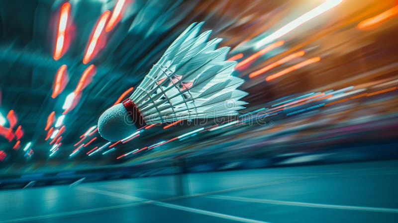 Conceptual Image of Shuttlecock Flying Stock Illustration ...