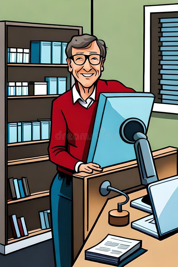Bill Gates Cartoon Stock Illustrations – 55 Bill Gates Cartoon Stock ...
