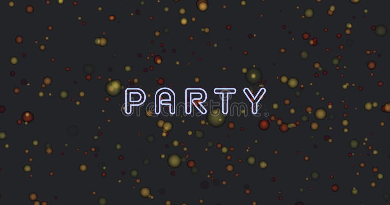 Image of Party Over Black Background with Dots Stock Illustration ...