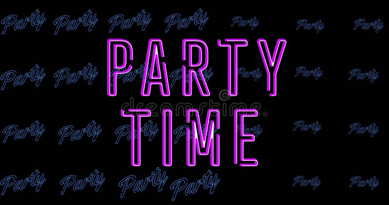 Image of Party Time Text Over Party Texts Stock Illustration ...