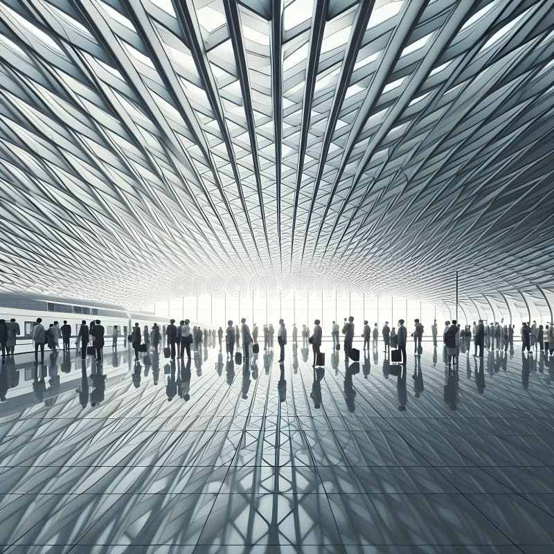 Image of Passengers Lining Up at the Entrance of the High Speed Train ...