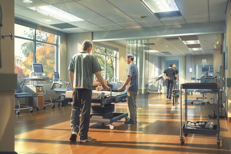 Rehabilitation Journey. Overcoming Physical Obstacles Concept Stock ...