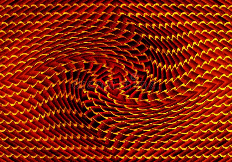 Segmented Twist Pattern in Red, Black and Yellow Stock Image - Image of ...