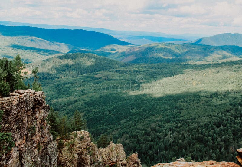 The Image of the Peak of One of the Ancient Ural Mountains Stock Image ...